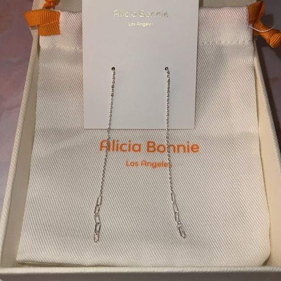 Alicia Bonnie | Jewelry | Alicia Bonnie Thread Earrings Lydia Silver ...